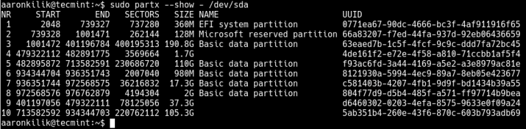 8 Partx Command Usage Examples in Linux