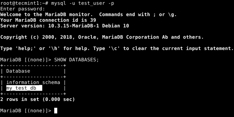 How to Install MariaDB Database in Debian 10