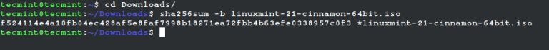 Verify Linux Mint ISO | Tecmint: Linux Howtos, Tutorials & Guides