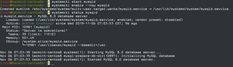 How to Install MySQL 8.0 on CentOS 8 / RHEL 8