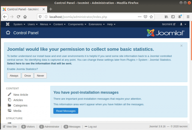 How to Install Joomla on Debian 10