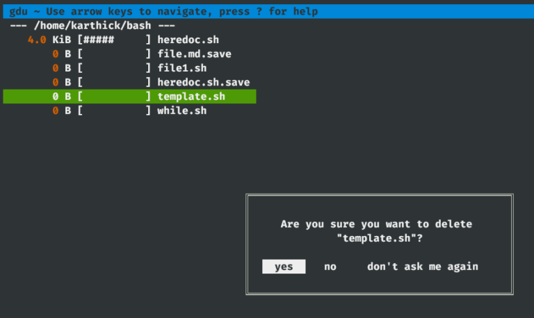 Gdu A Pretty Fast Disk Usage Analyzer For Linux