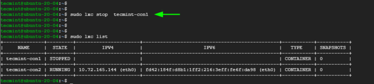 How to Install, Create and Manage LXC in Ubuntu/Debian