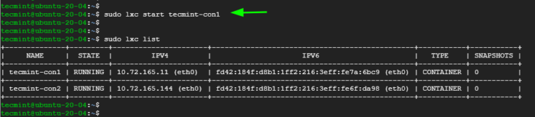 How to Install, Create and Manage LXC in Ubuntu/Debian