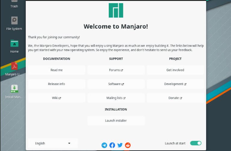 Installation of Manjaro 21 (XFCE Edition) Desktop