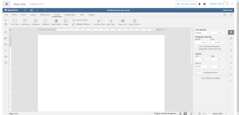 How to Create Fillable Forms in Moodle with ONLYOFFICE Docs