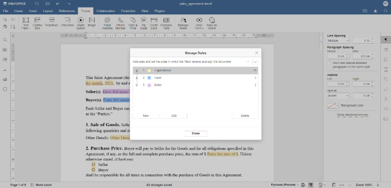 How to Create Fillable Forms with User Roles in ONLYOFFICE